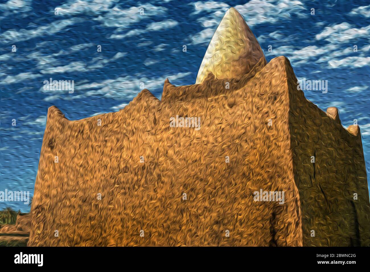 Small building mud-built with a peculiar egg-shaped roof in the ...