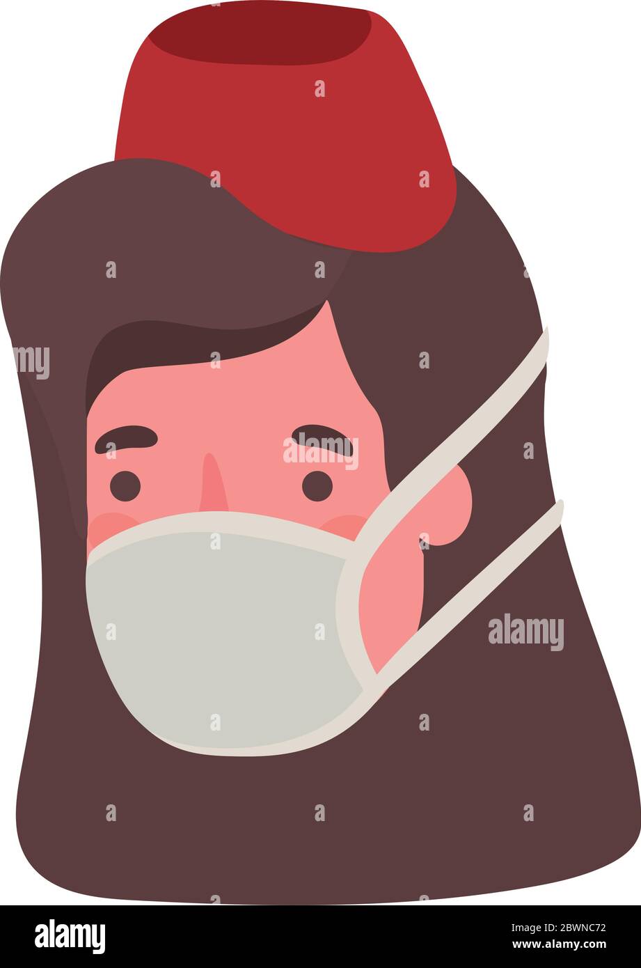 Waitress mask Stock Vector Images - Alamy