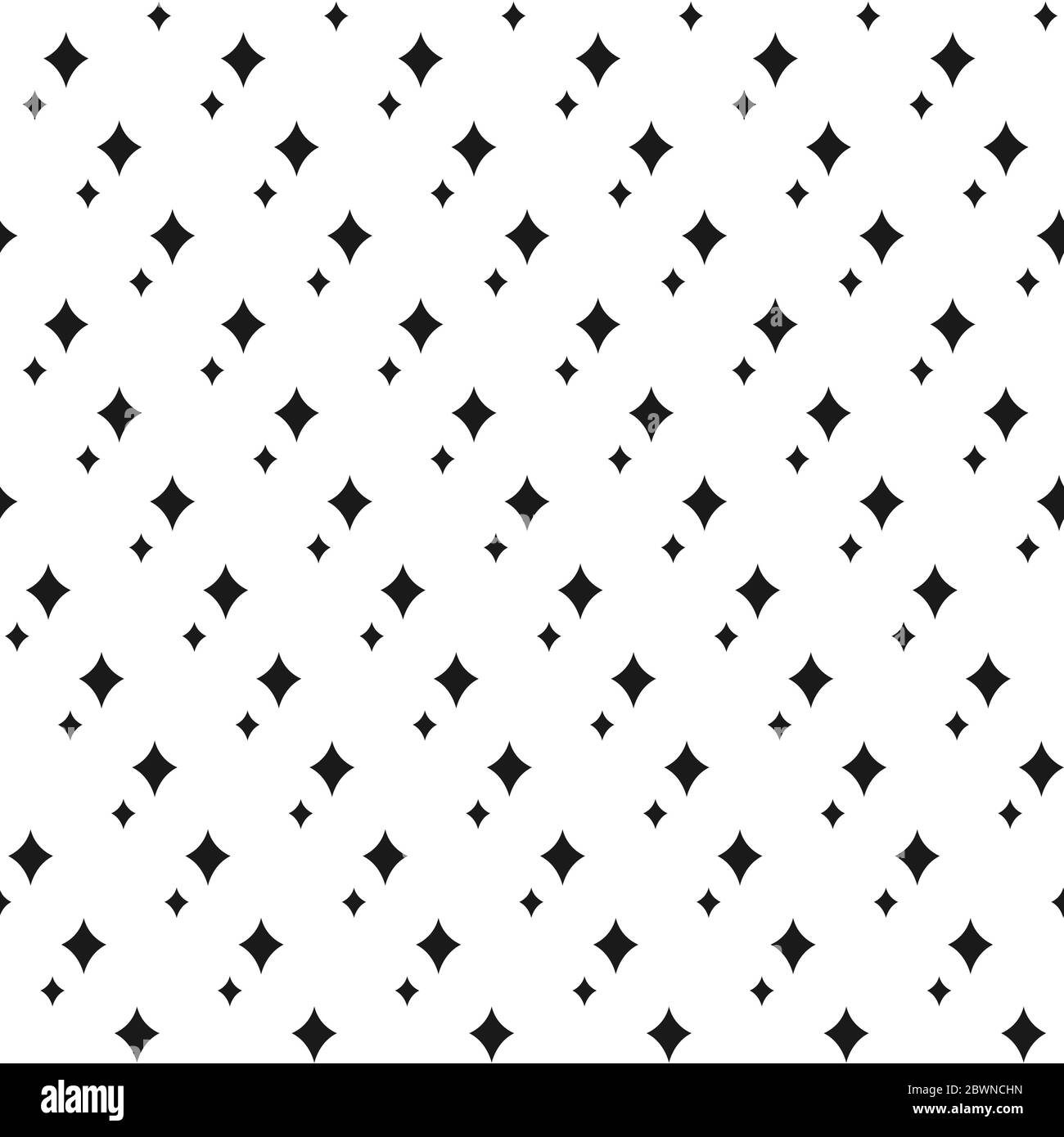 Seamless cute pattern with black stars or sparkles on white background ...