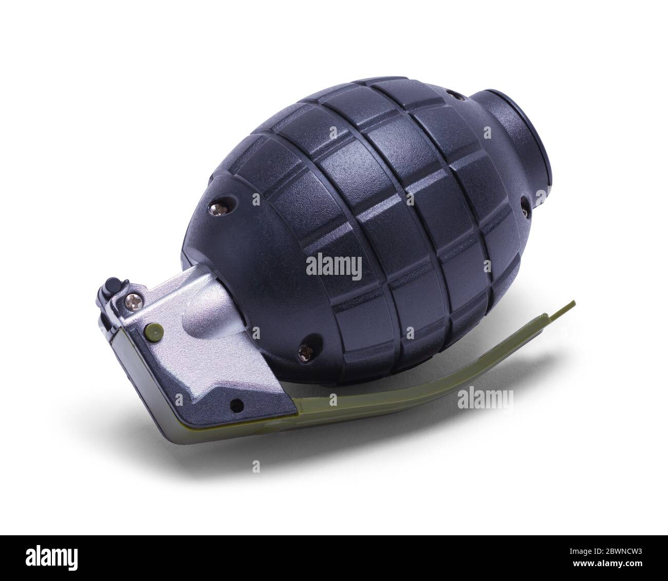 Toy Plastic Grenade Isolated on White Background Stock Photo - Alamy