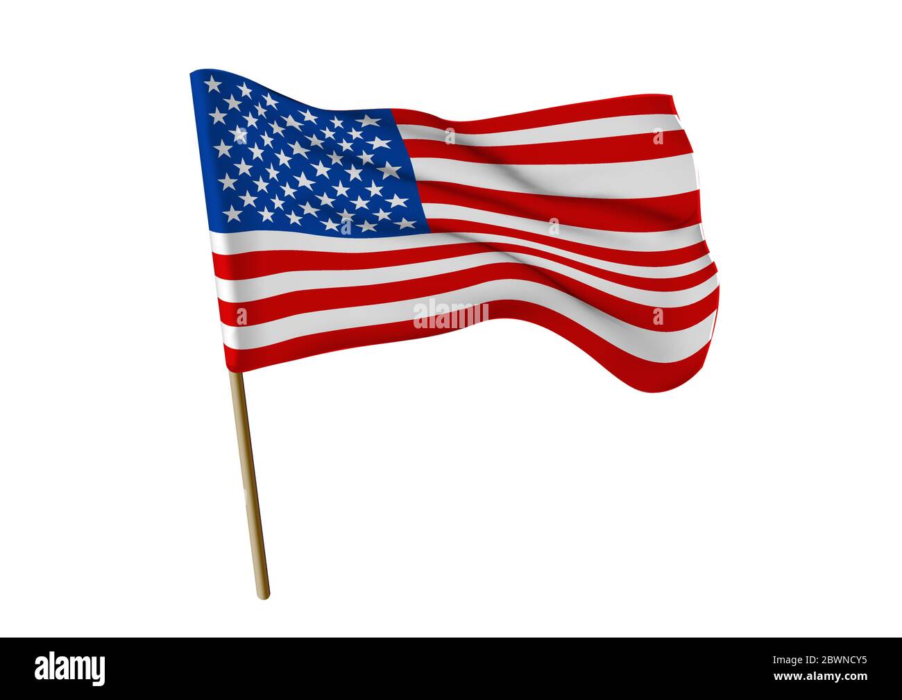 American flag, vector illustration Stock Vector Image & Art - Alamy