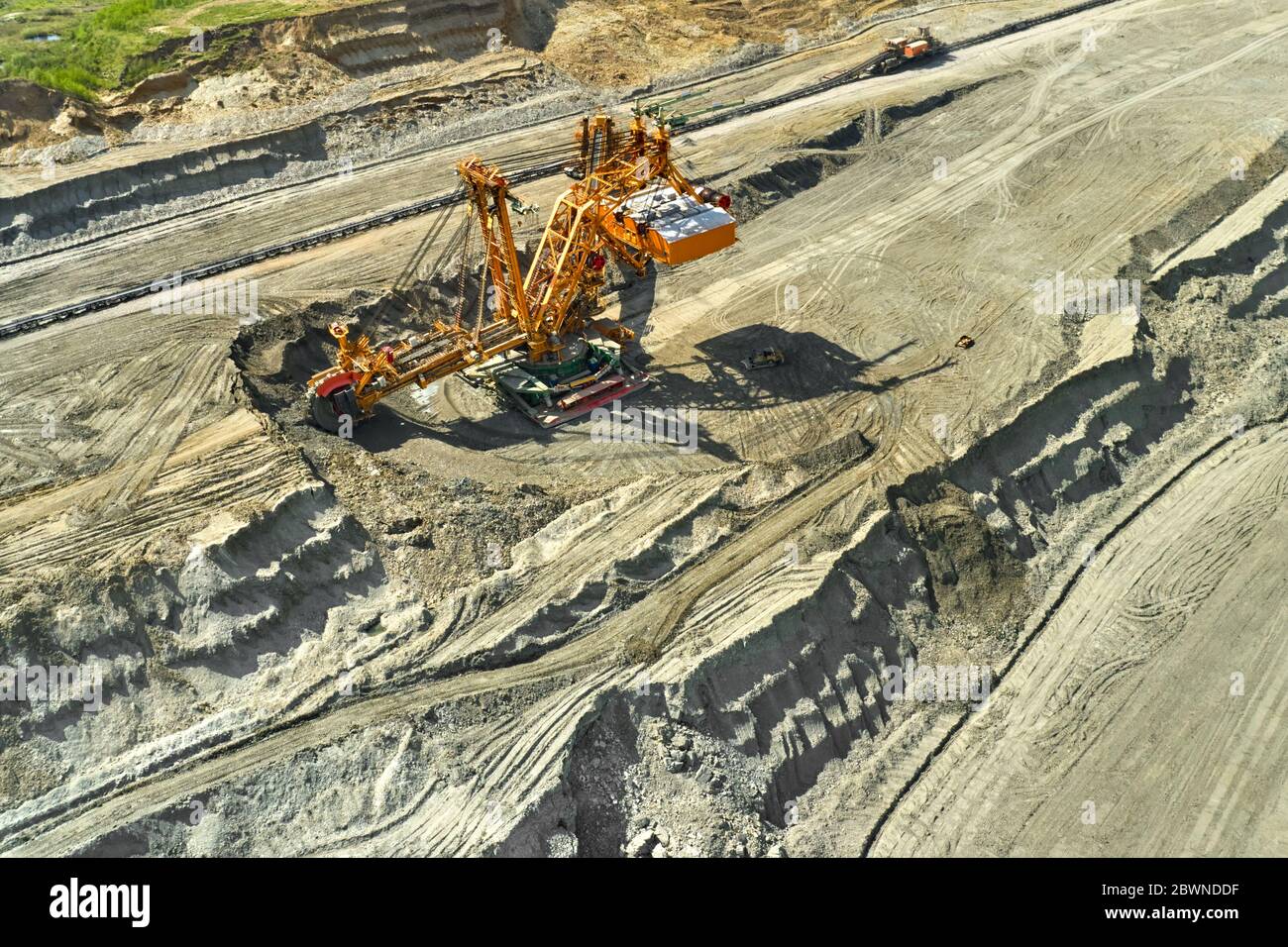 Bucket-wheel excavator for surface mining in a lignite quarry, Heavy ...