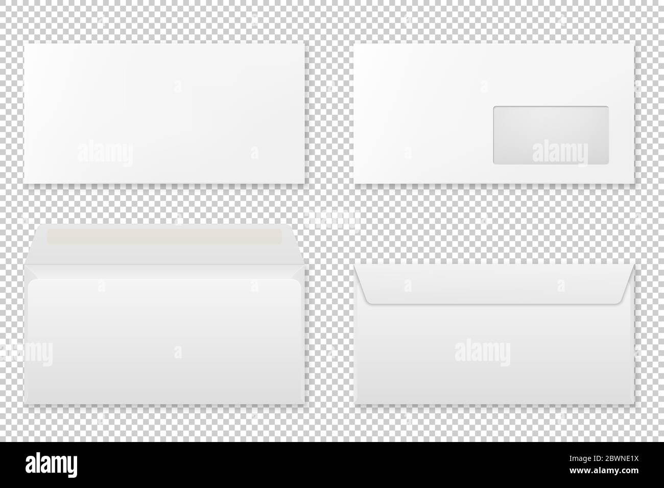 Blank realistic envelope set. Vector mockup Stock Vector Image & Art ...