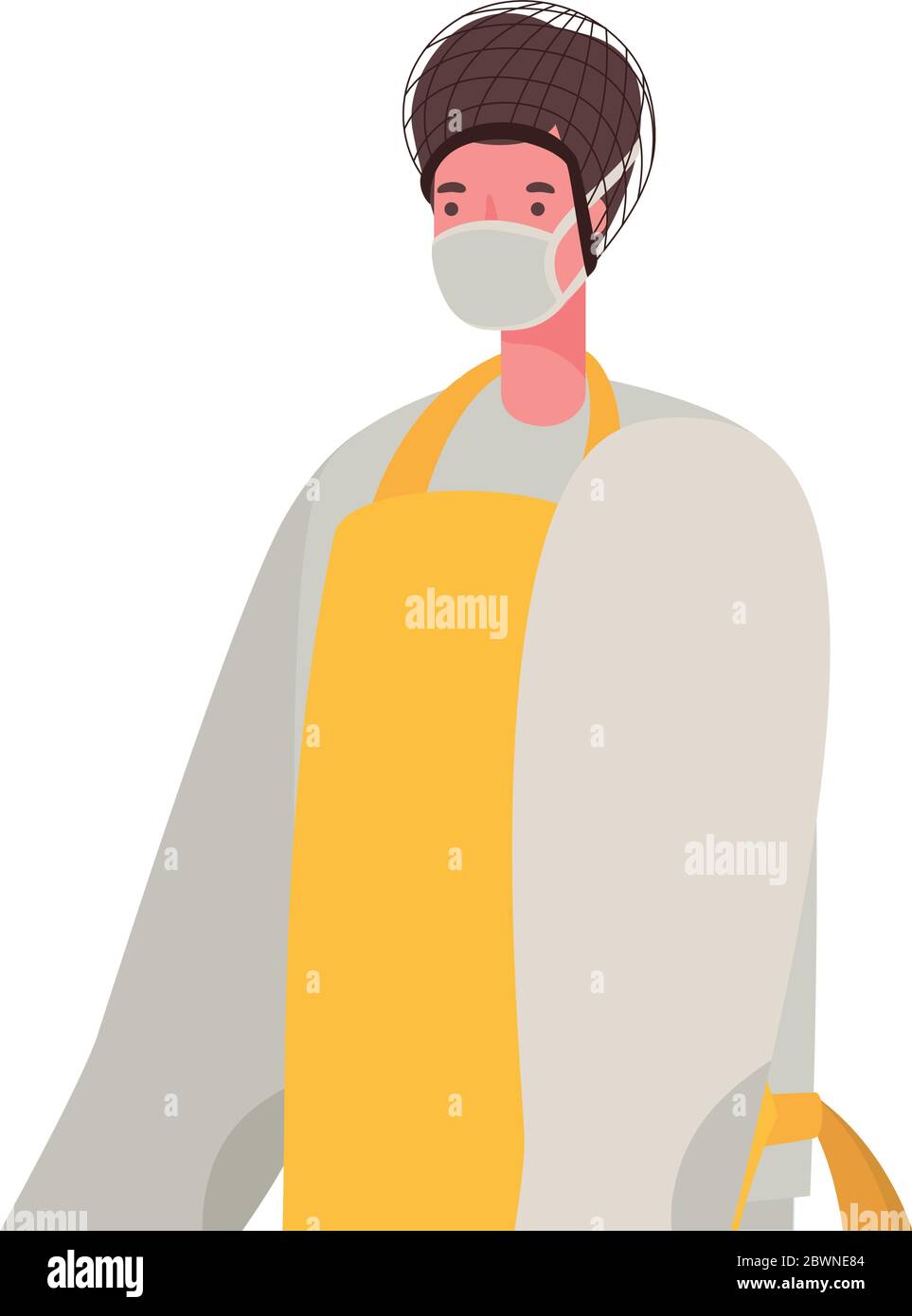 Male cook with mask vector design Stock Vector Image & Art - Alamy