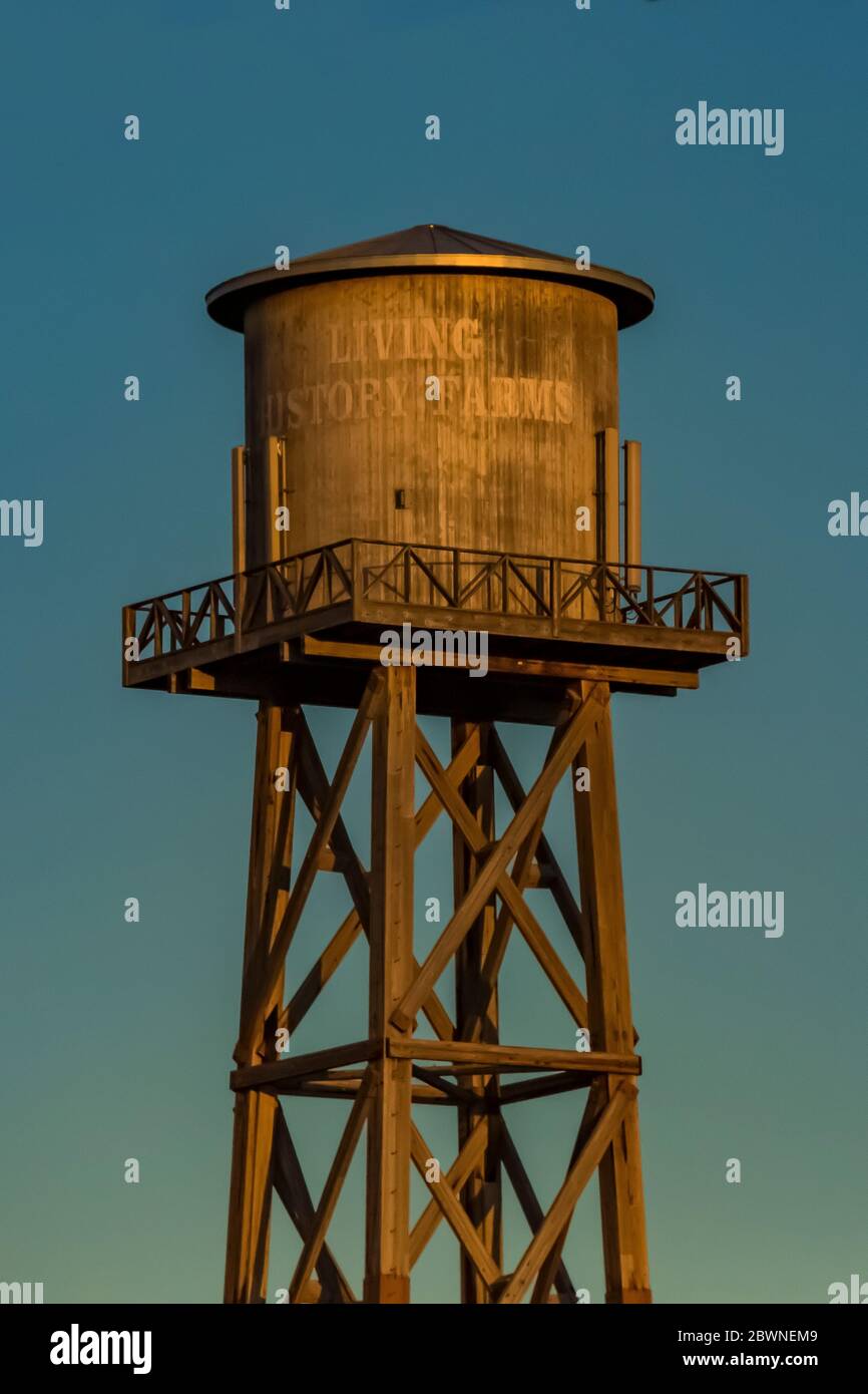 Water tower for Living History Farms, a farming lifestyle museum in ...