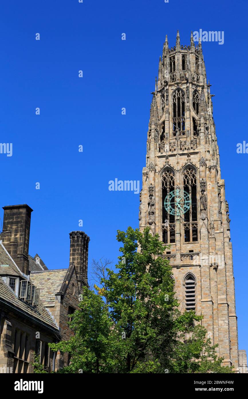 Harkness Tower, Yale University, New Haven, Connecticut, USA Stock ...