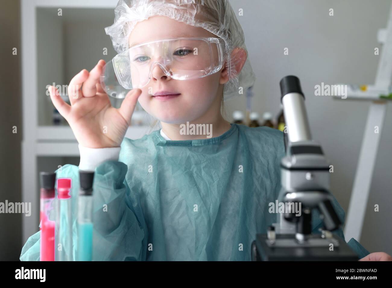 Cute Little Young Biologist