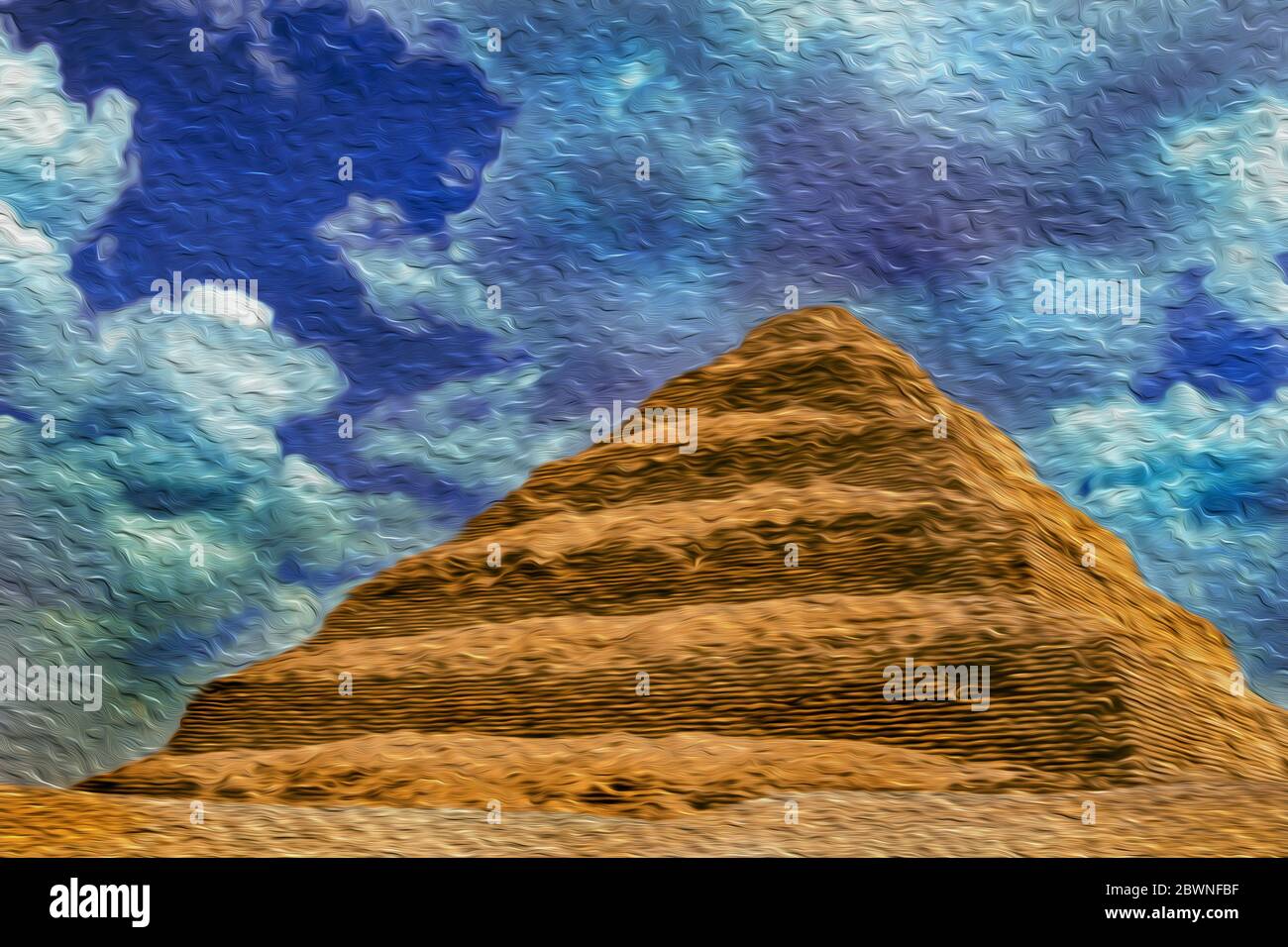 View of the step Djoser Pyramid, the oldest stone building complex ...