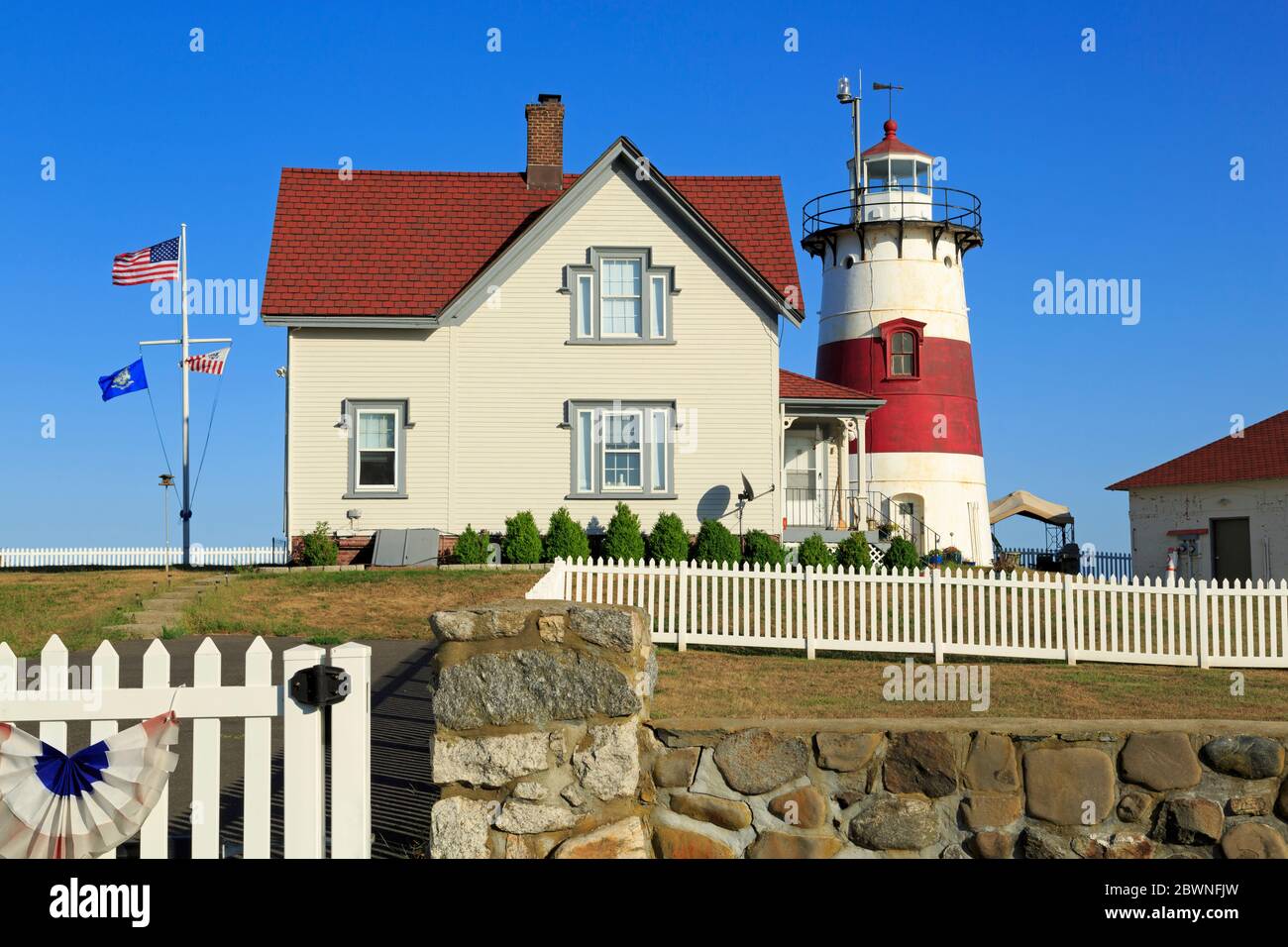 Stratford Point Lighthouse, Bridgeport, Connecticut, USA Stock Photo ...