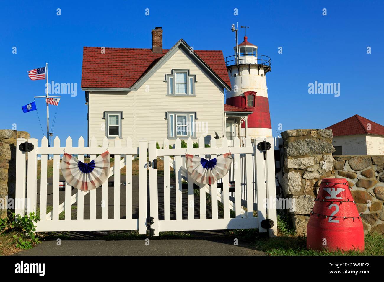 Stratford Point Lighthouse, Bridgeport, Connecticut, USA Stock Photo ...