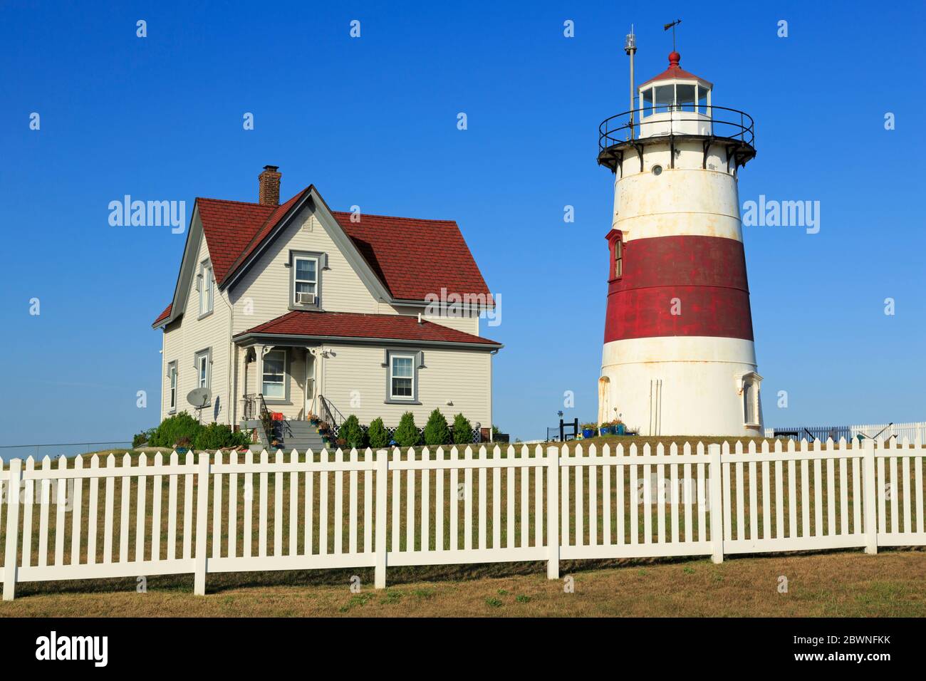 Stratford Point Lighthouse, Bridgeport, Connecticut, USA Stock Photo ...