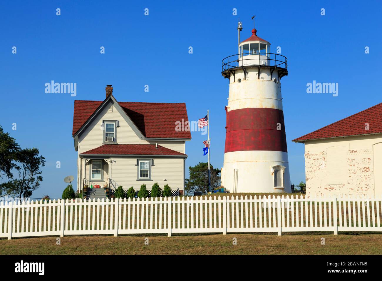Stratford Point Lighthouse, Bridgeport, Connecticut, USA Stock Photo ...