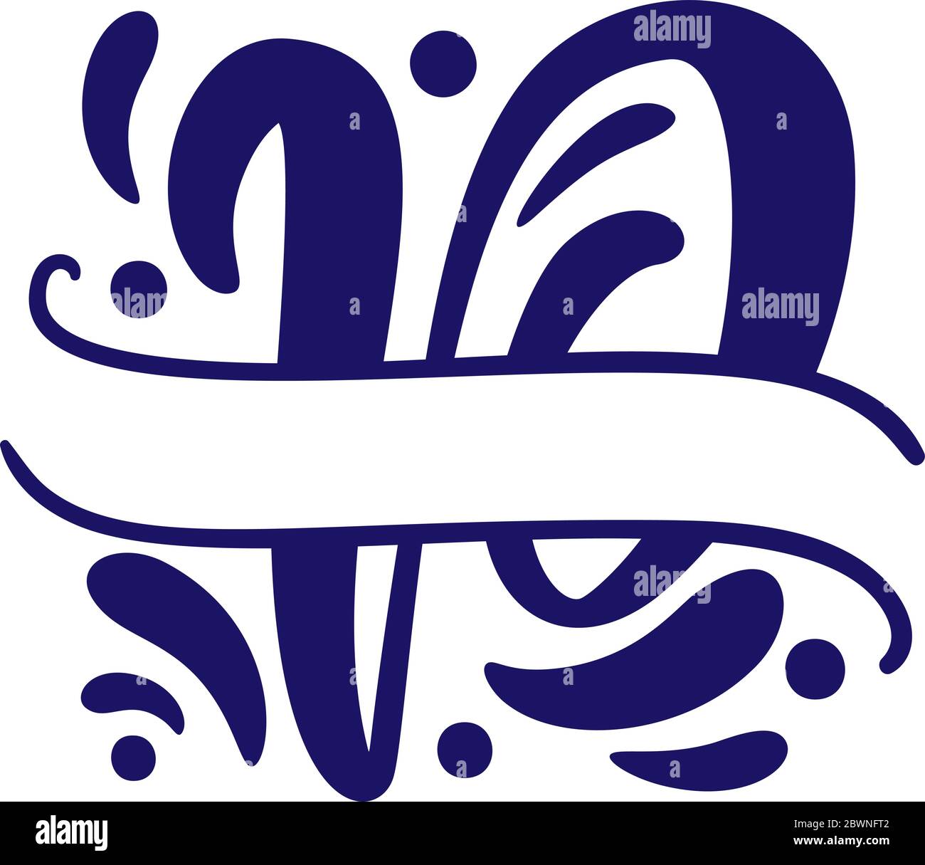 Split letters P name Vector Hand Drawn calligraphic floral monogram or ...