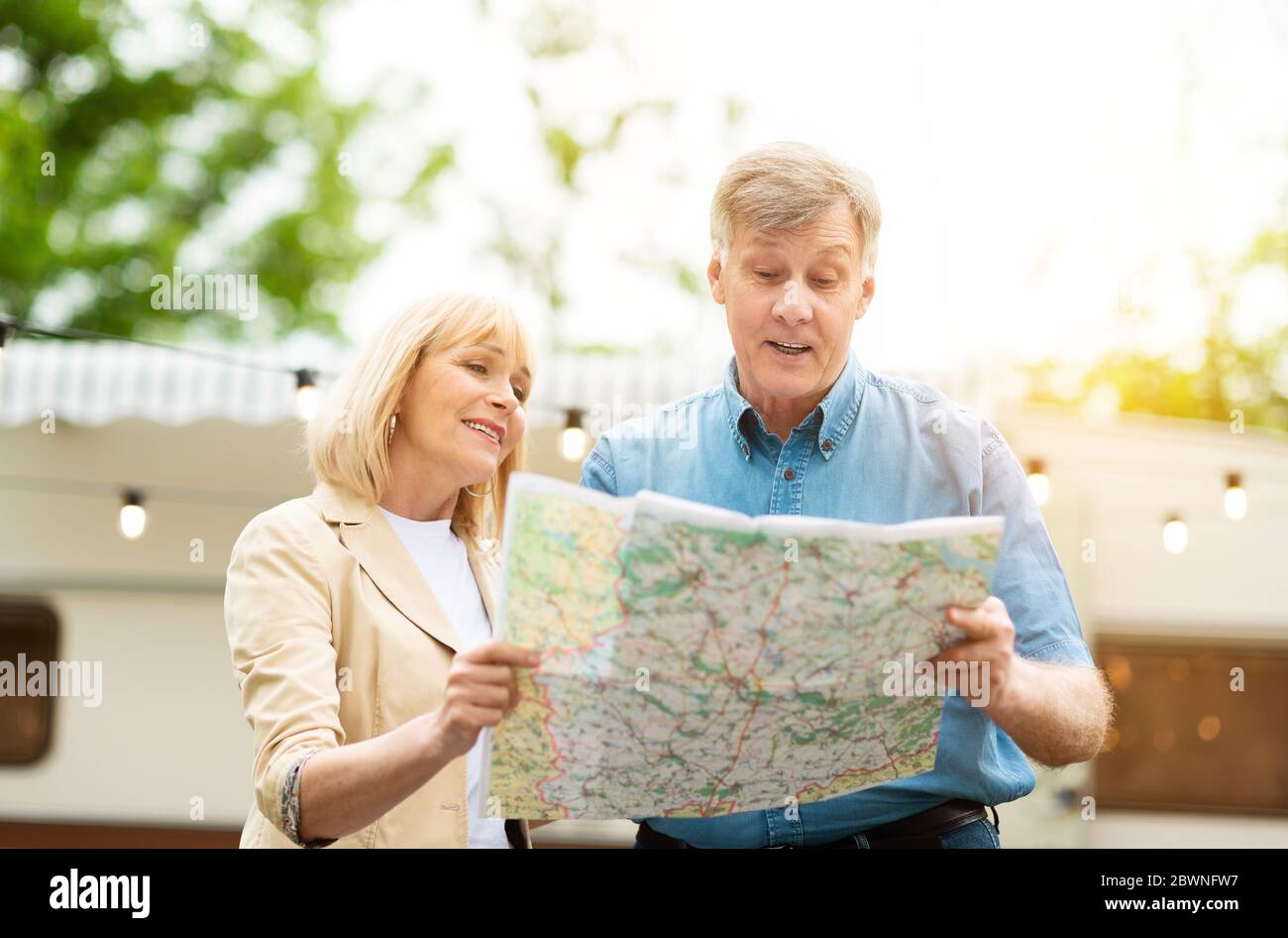 Map of camper hi-res stock photography and images - Alamy