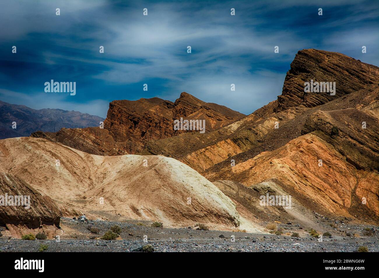 Desert valleys and peaks add to the beauty of this national park Stock ...