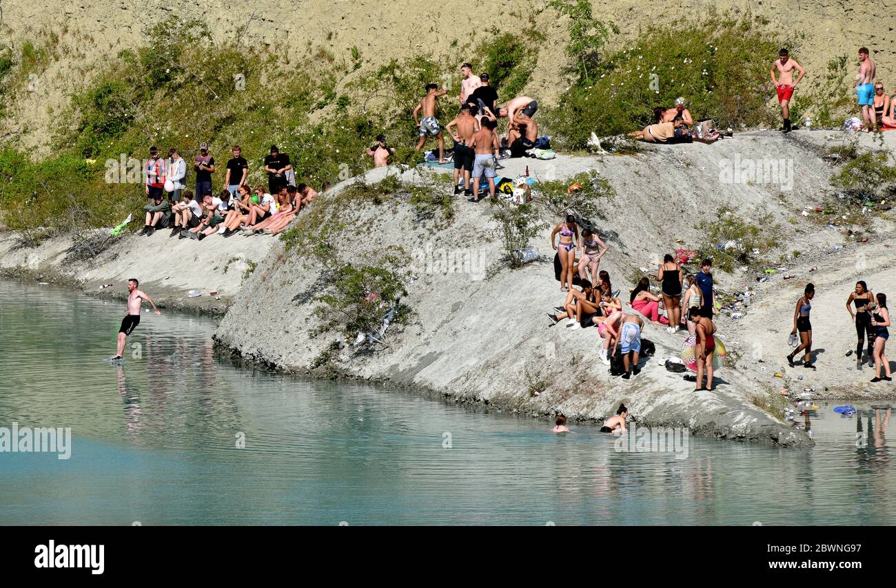 Shadwell Quarry, Much Wenlock, Shropshire. June 2nd 2020. Hundreds of ...