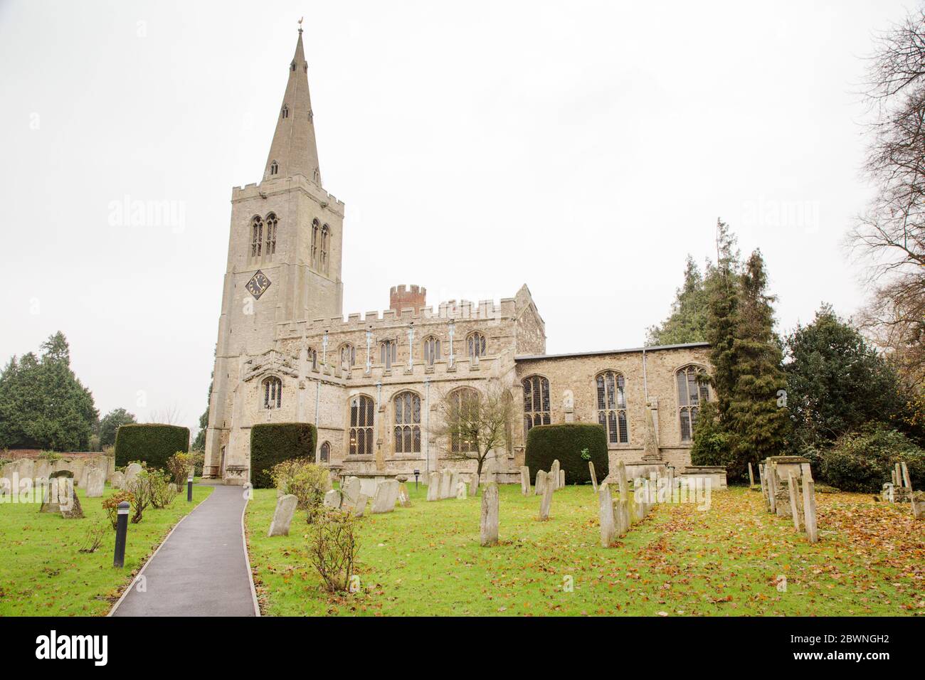 landscape image of Church of Saint Mary in buckden Stock Photo - Alamy
