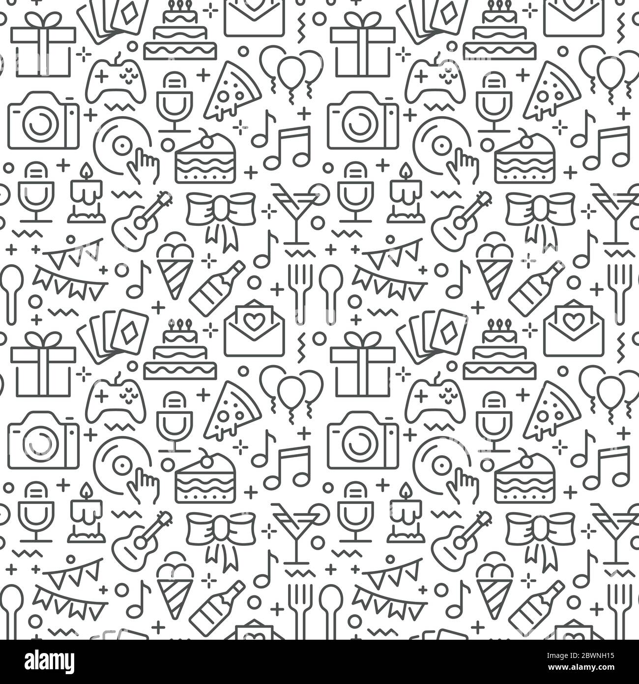 Party and birthday seamless pattern. Vector eps8 Stock Vector Image ...