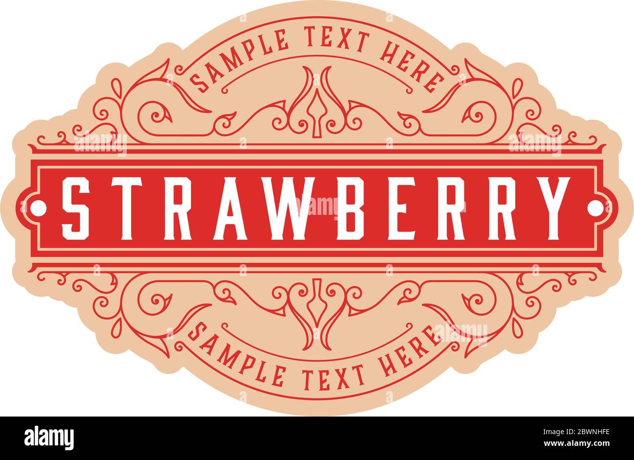 Vintage Organic Jam Label with Floral Elements Stock Vector Image & Art ...