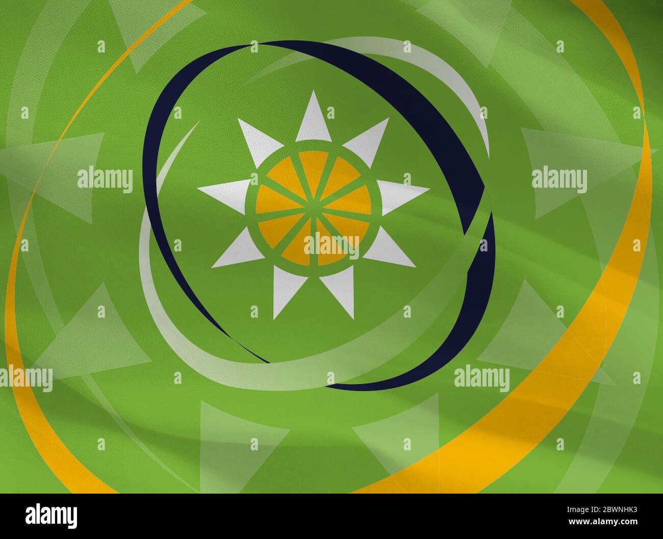 OECS, Organization of Eastern Caribbean States flag and symbol, central ...