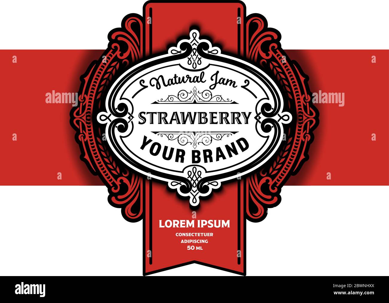Jam jar label Stock Vector Images - Alamy