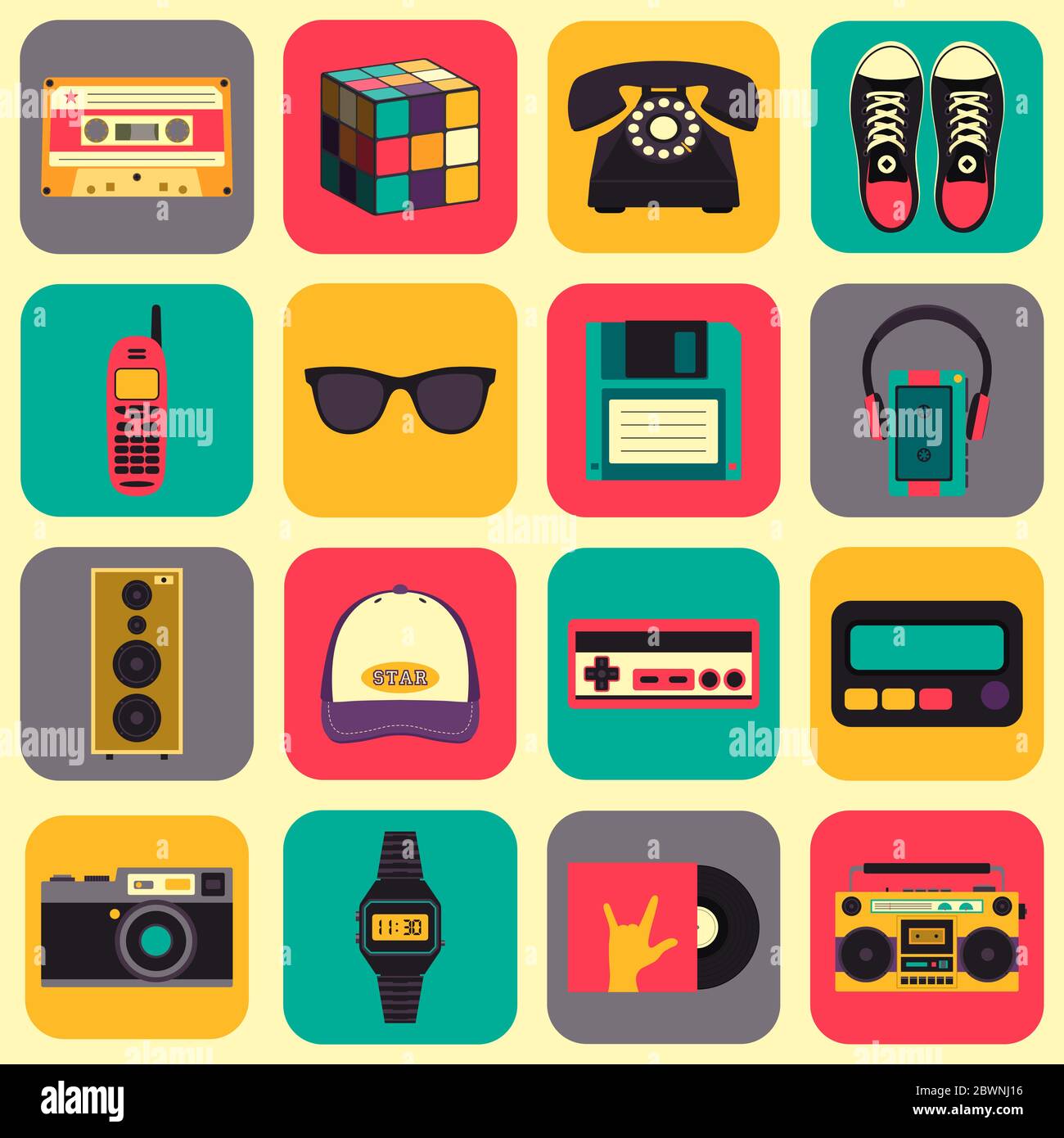 Old rubiks cube Stock Vector Images - Alamy