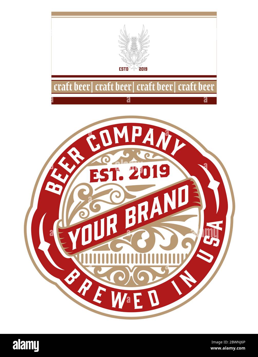 Modern brewery craft beer Cut Out Stock Images & Pictures - Alamy