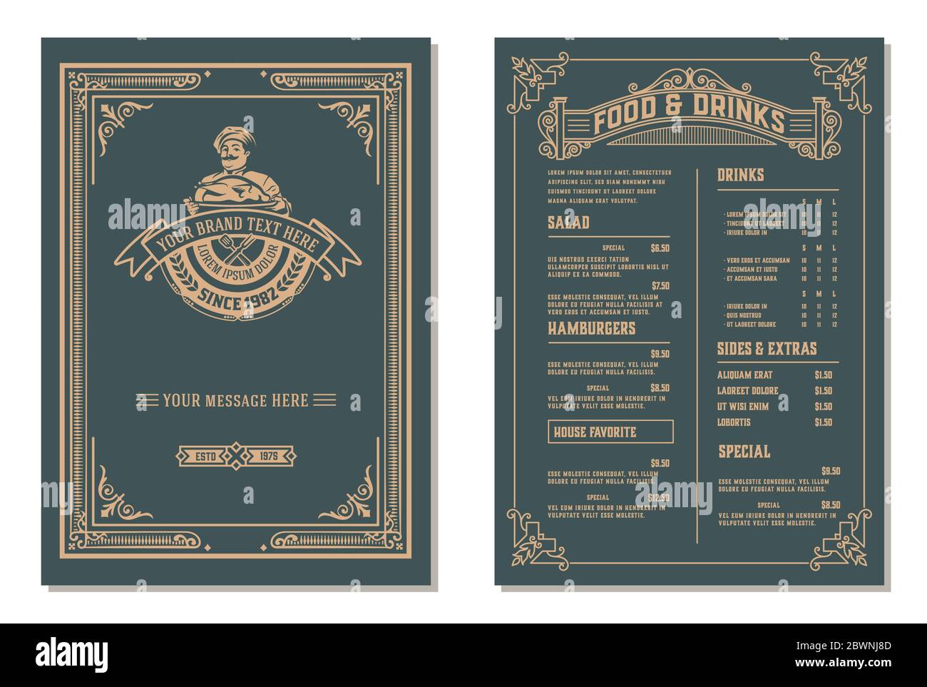 Retro Menu Design