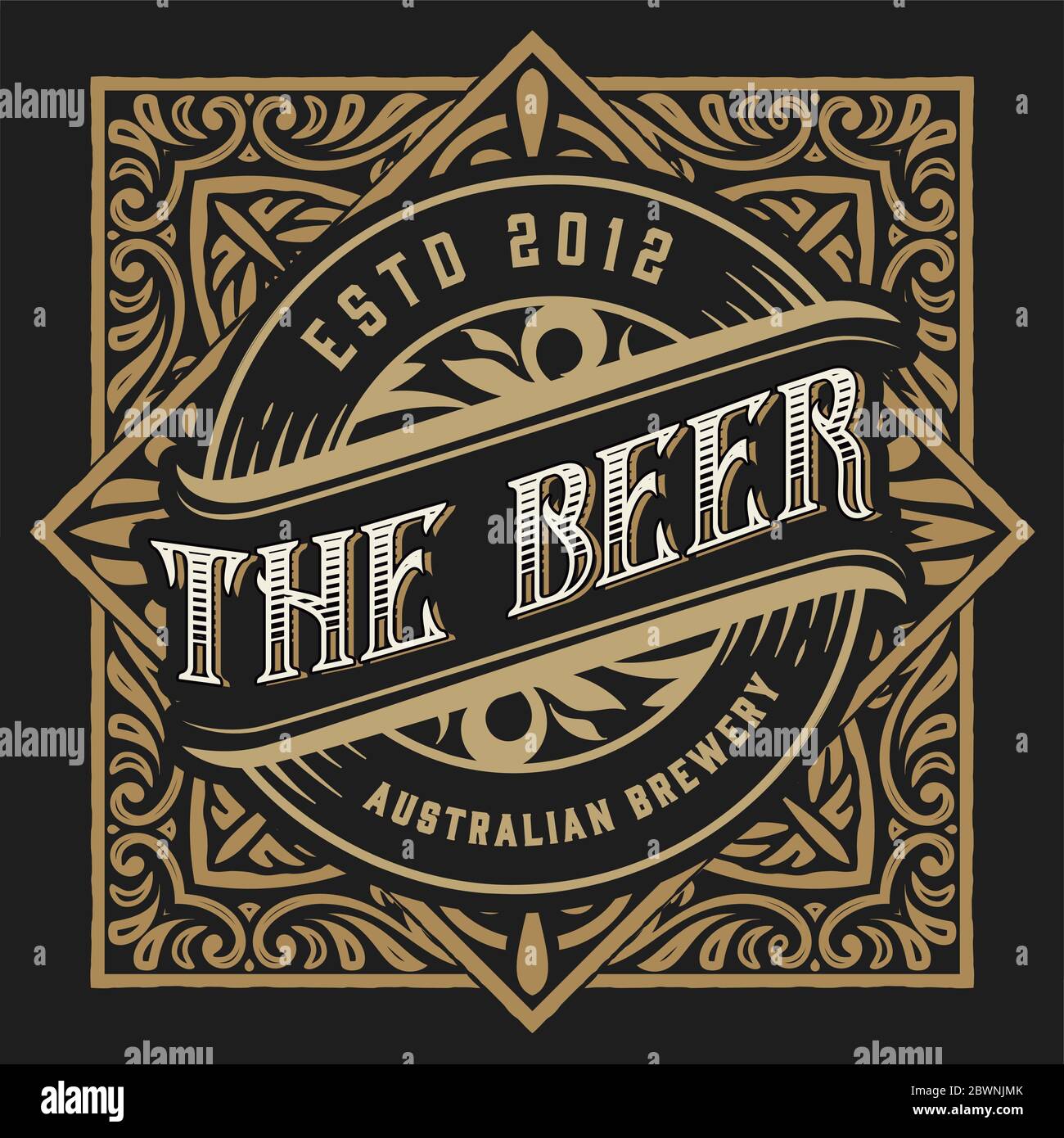 Vintage beer label for packing Stock Vector Image & Art - Alamy