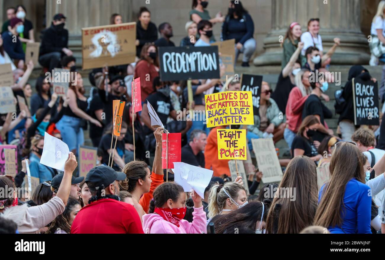 Black lives matter protest rally outside st georges hall hi-res stock ...