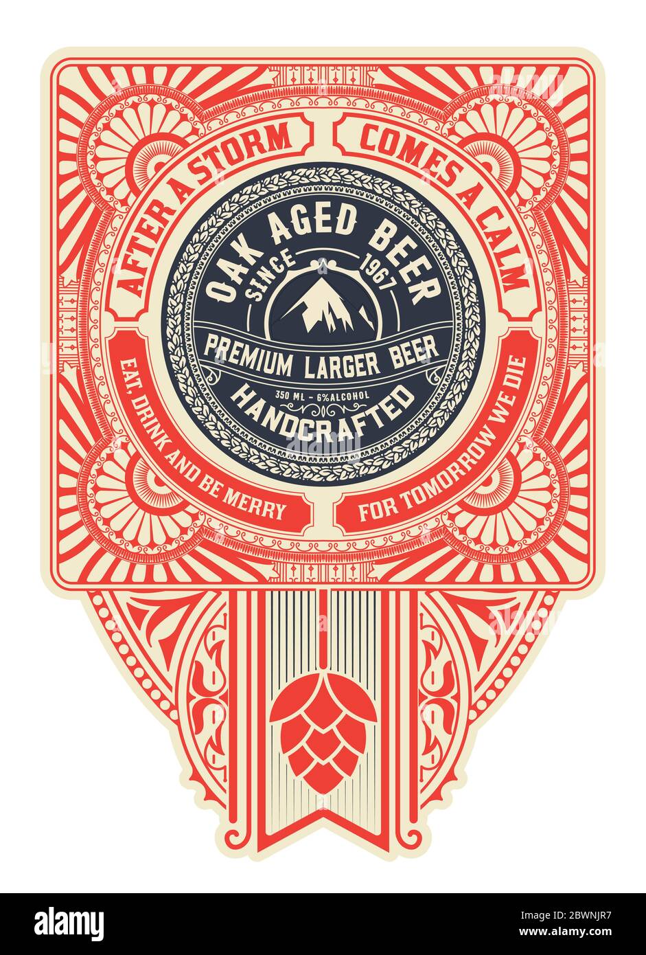 Beer label layout Cut Out Stock Images & Pictures - Alamy