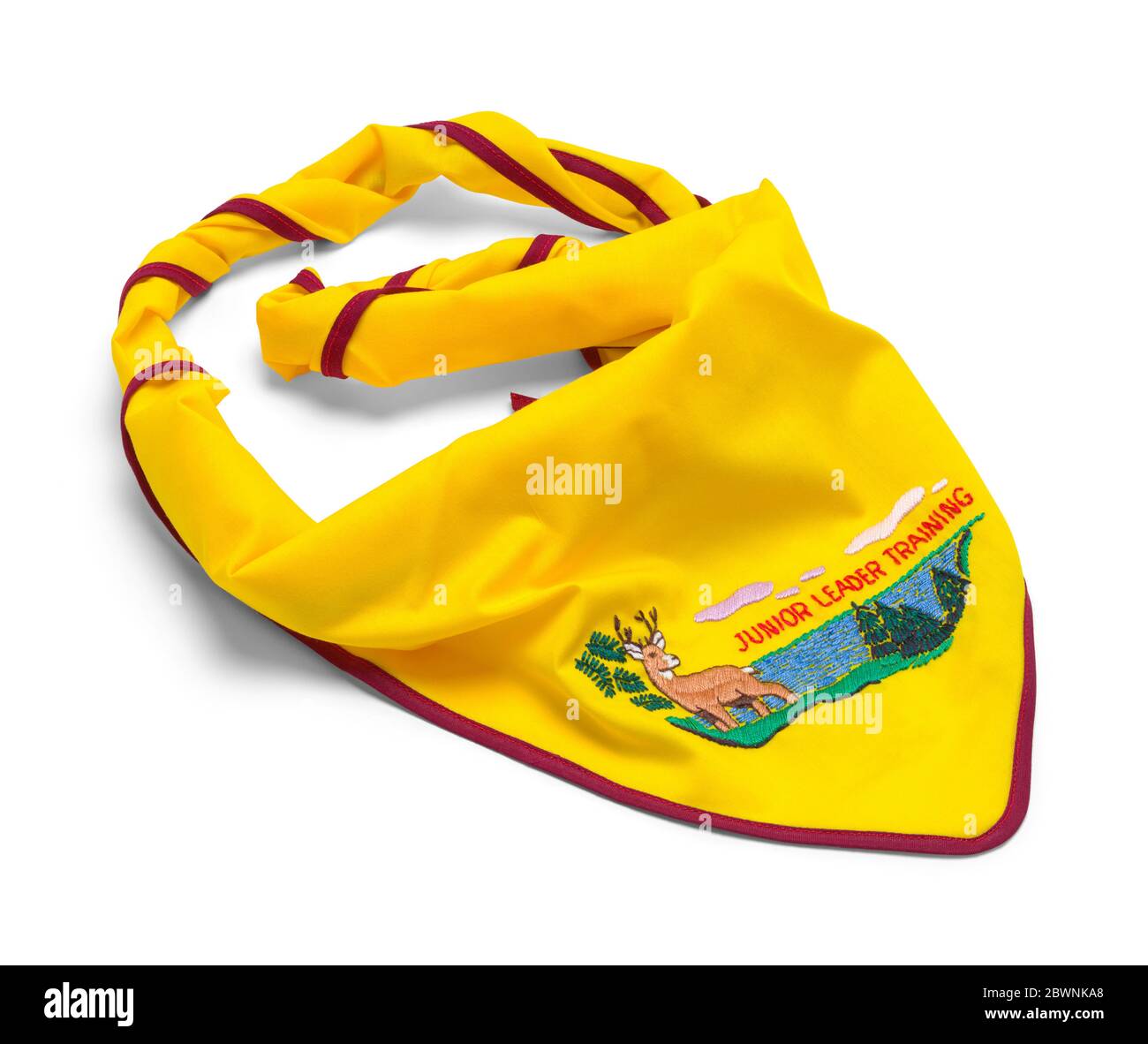Yellow Scouting Neckerchief Scarf Isolated on White Stock Photo - Alamy