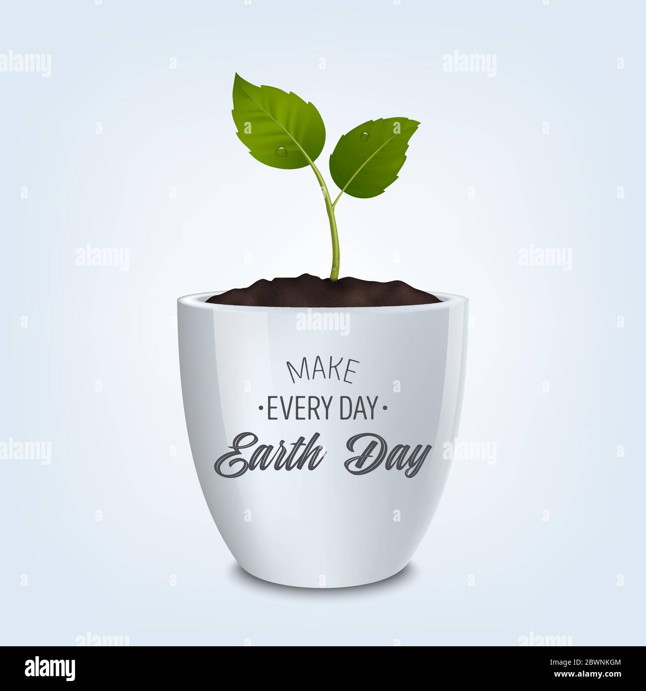 Make every day Earth Day - background with quote. Ecology concept ...