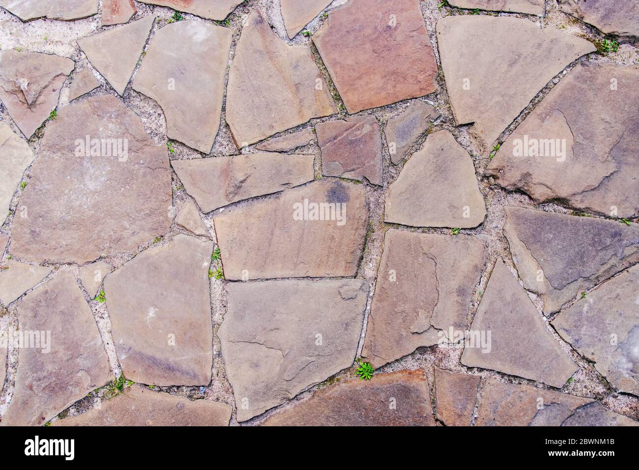 Decorative pavement tiles sandstone background over head view Stock ...