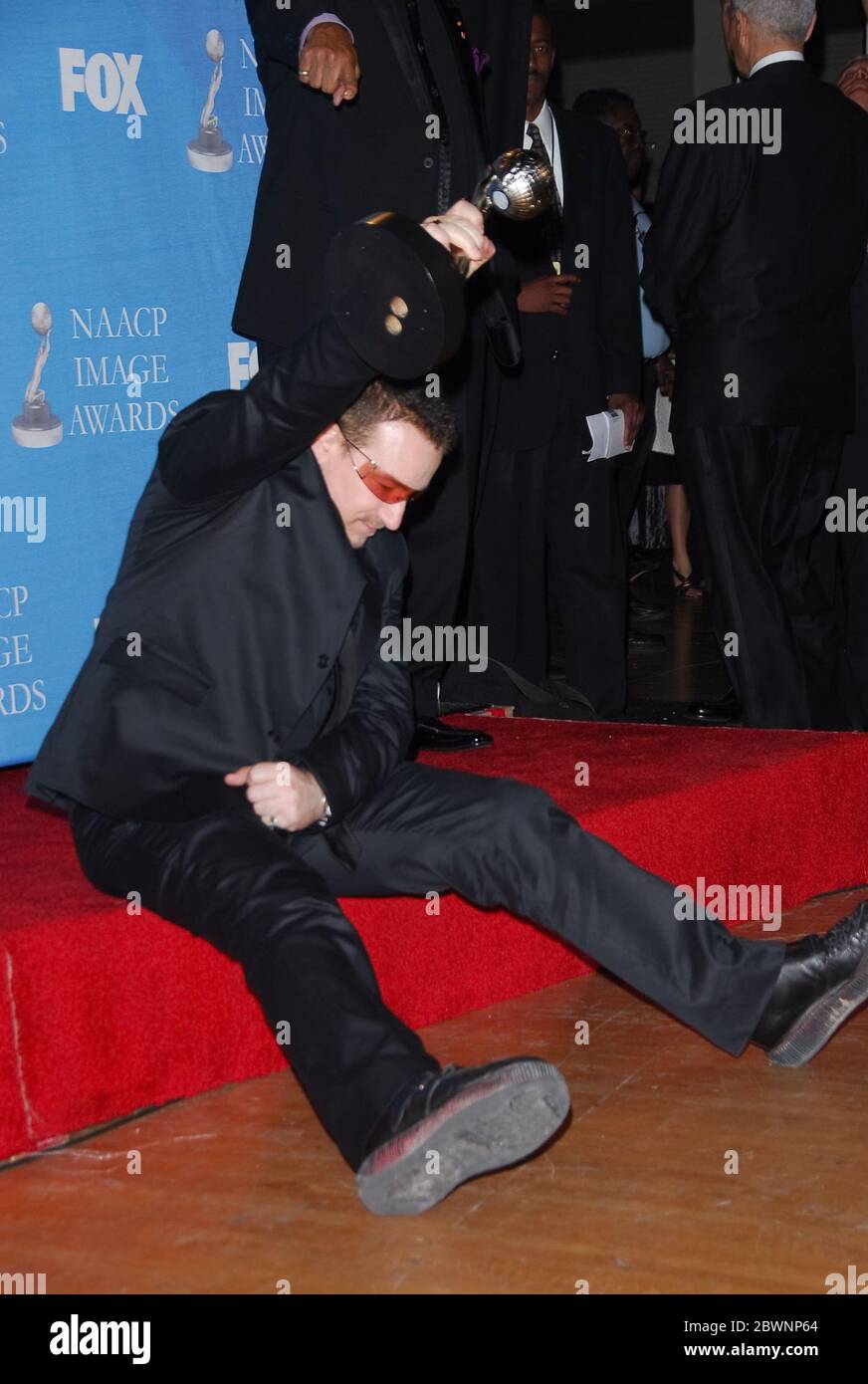 Bono at the 38th Annual NAACP Image Awards - Press Room held at the ...