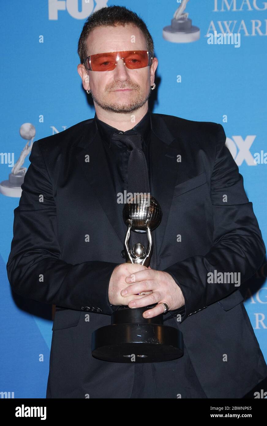 Bono at the 38th Annual NAACP Image Awards - Press Room held at the ...