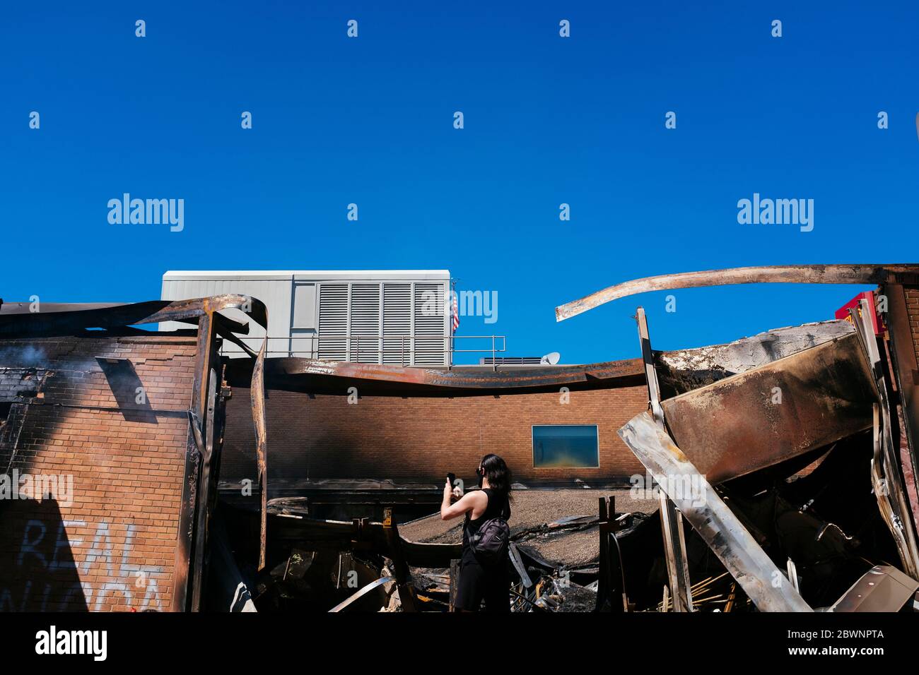 Burned bank hi-res stock photography and images - Alamy