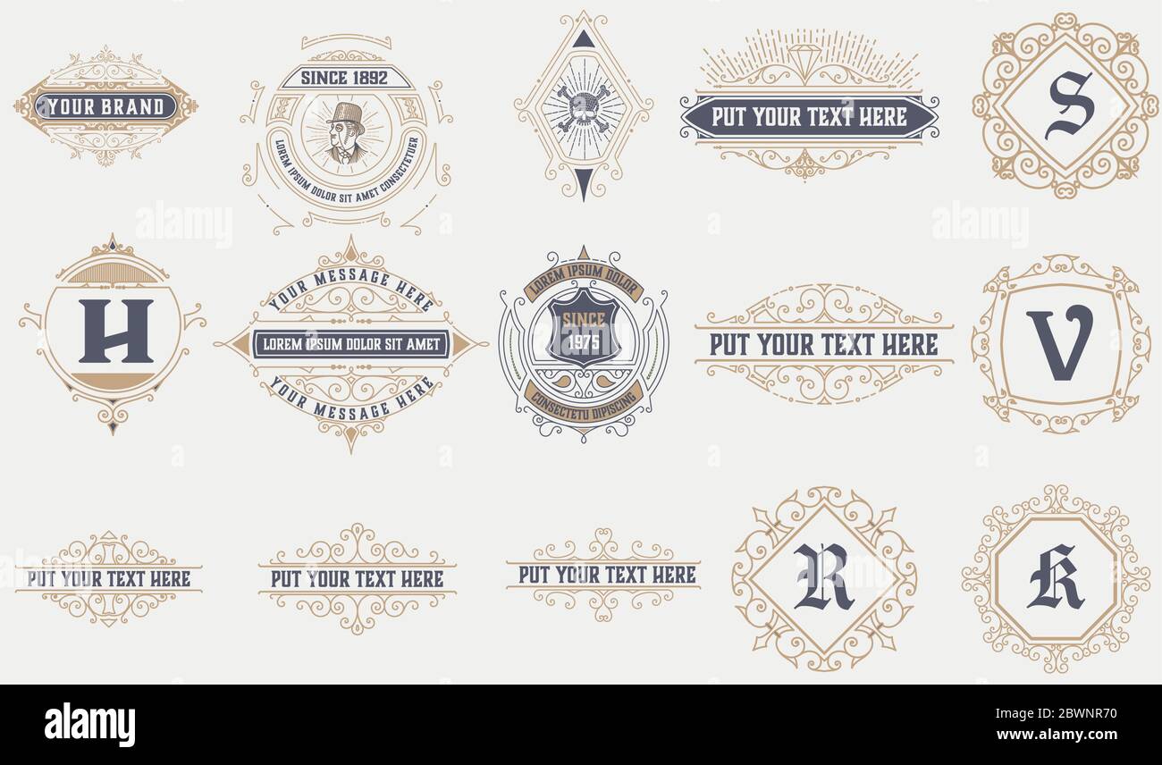Set of Logos and banners. Vector Layered Stock Vector Image & Art - Alamy