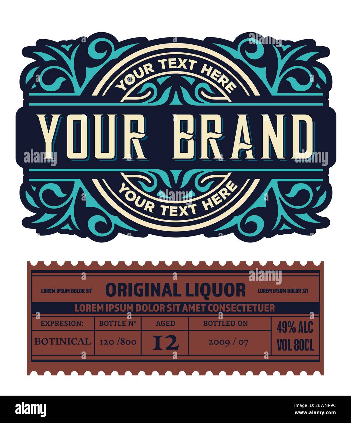 Old label design for Whiskey and Wine label, Restaurant banner, Beer ...