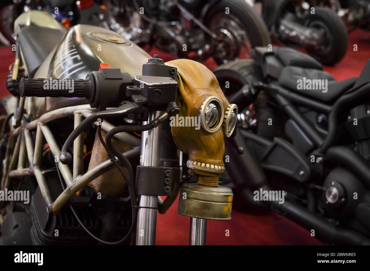 MOSCOW, RUSSIA - Feb 21, 2015: Custom bike close up Stock Photo - Alamy