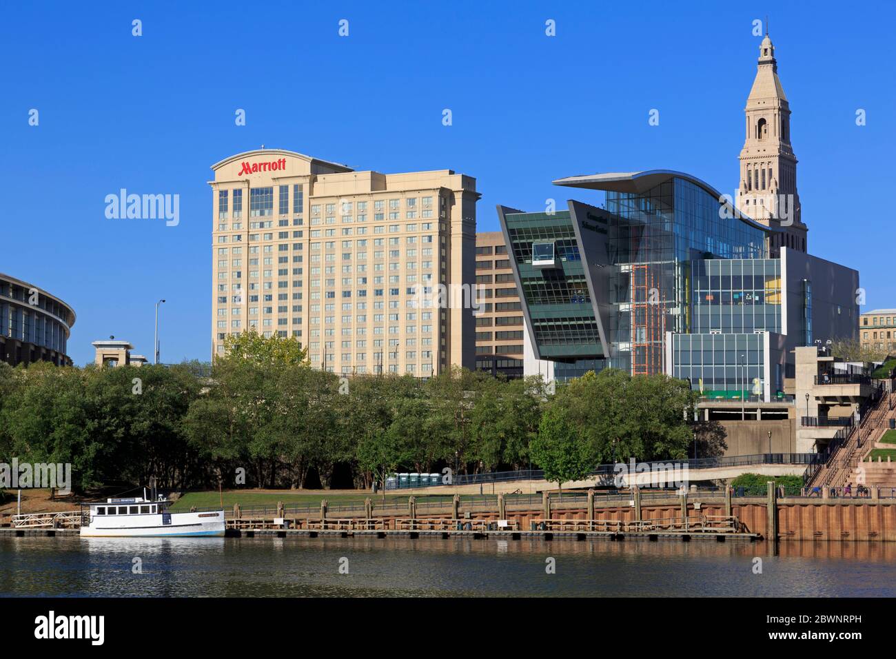 Hartford skyline & Connecticut River, Connecticut, USA Stock Photo - Alamy