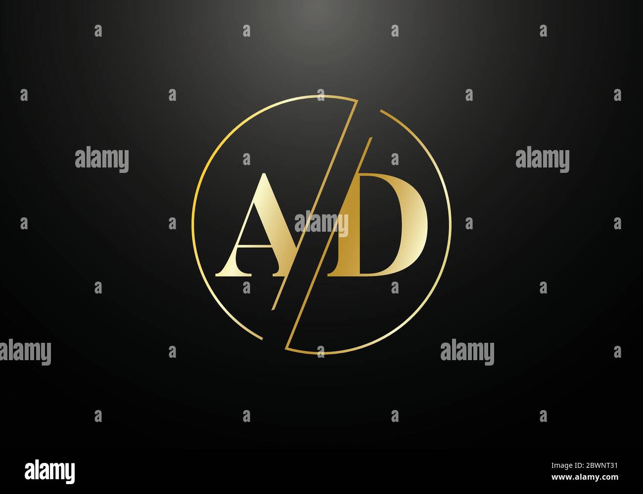 Initial Monogram Letter A D Logo Design Vector Template. AD Letter Logo ...