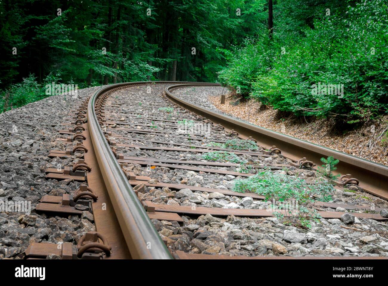 Curvy train tracks hi-res stock photography and images - Alamy