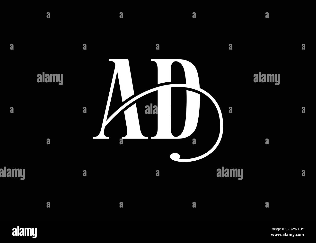 Initial Monogram Letter A D Logo Design Vector Template. AD Letter Logo ...
