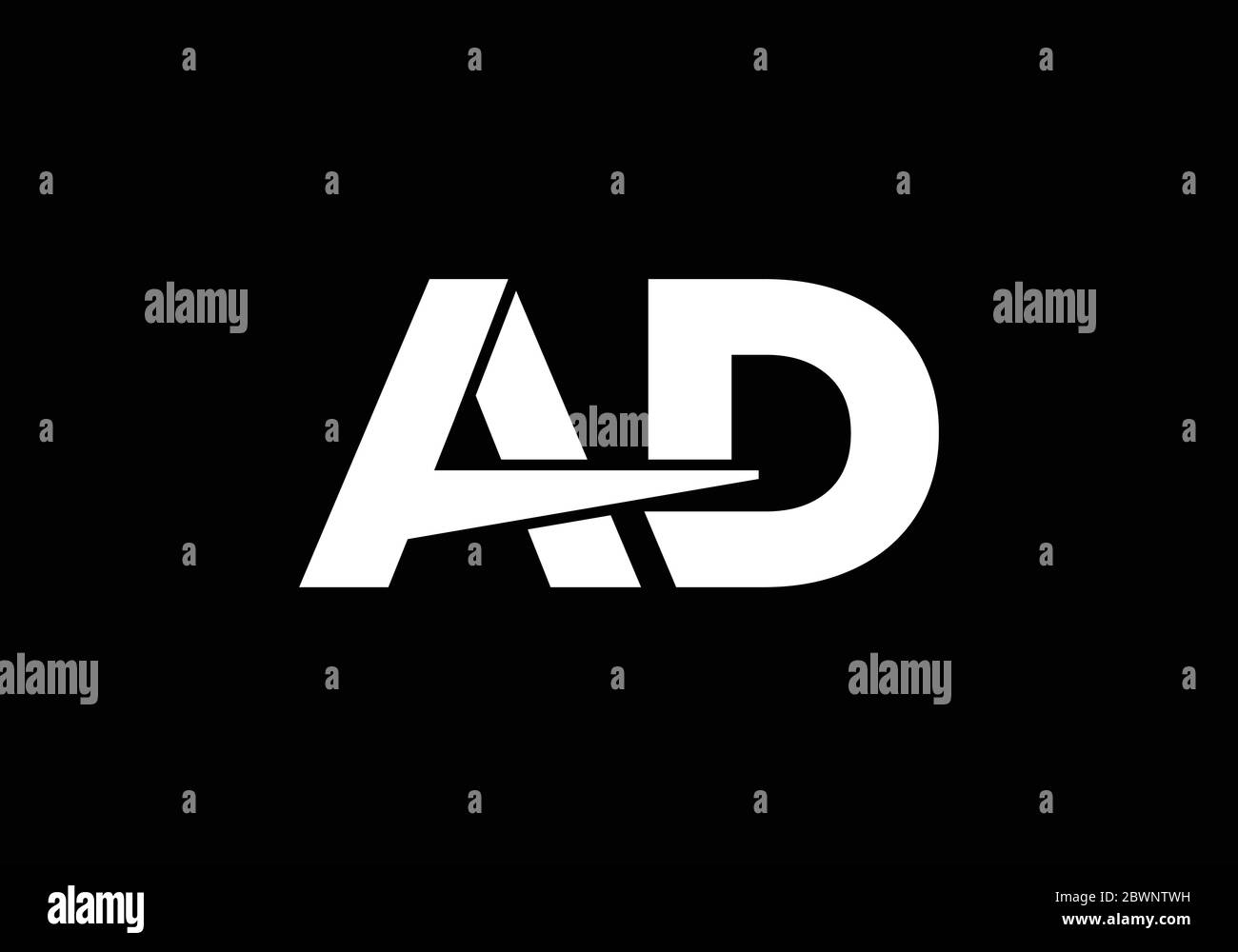 Initial Monogram Letter A D Logo Design Vector Template. AD Letter Logo ...