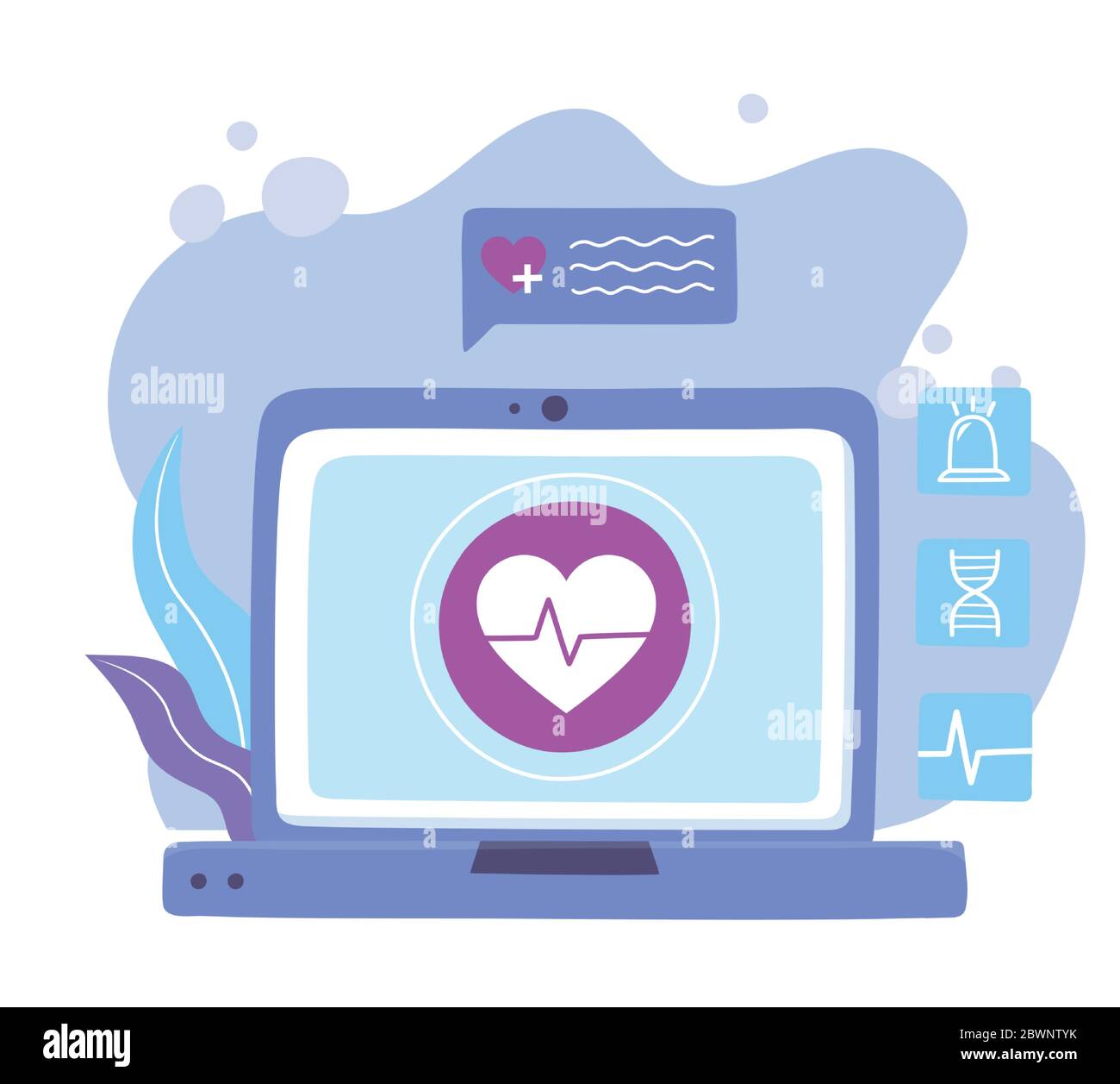 online doctor, laptop medical advice or consultation service vector ...