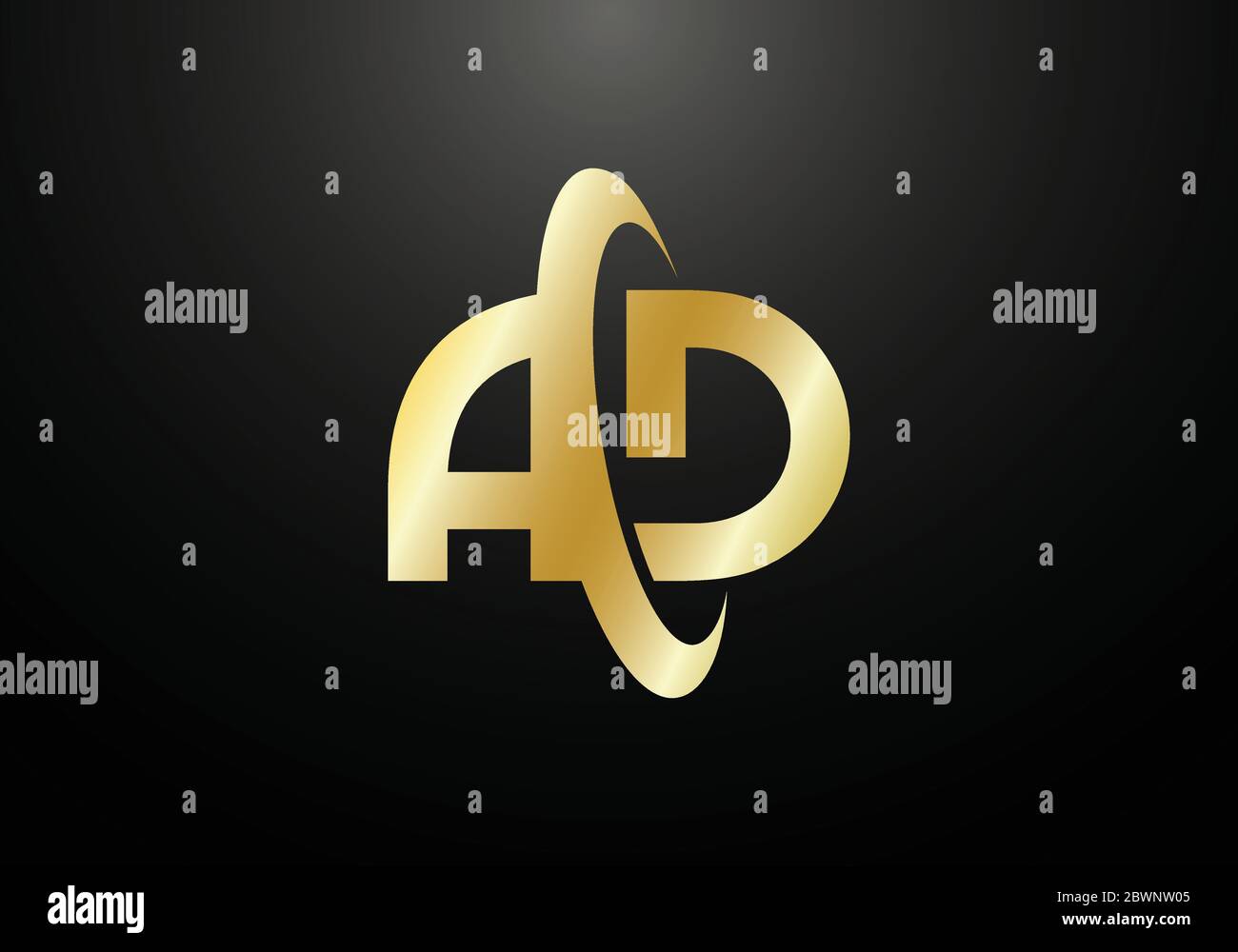 Initial Monogram Letter A D Logo Design Vector Template. AD Letter Logo ...