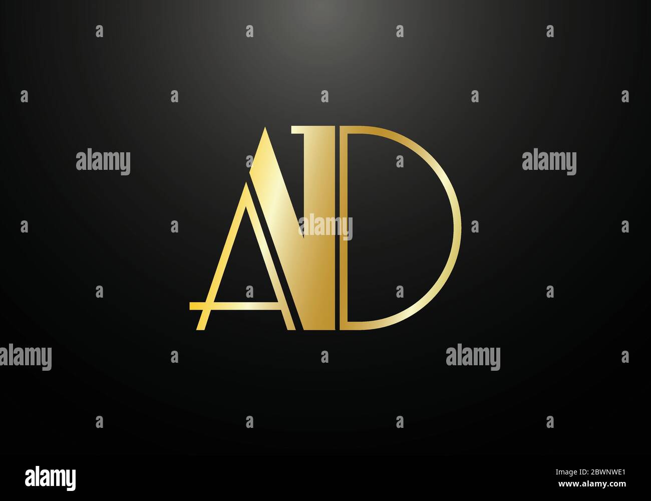 Initial Monogram Letter A D Logo Design Vector Template. AD Letter Logo ...