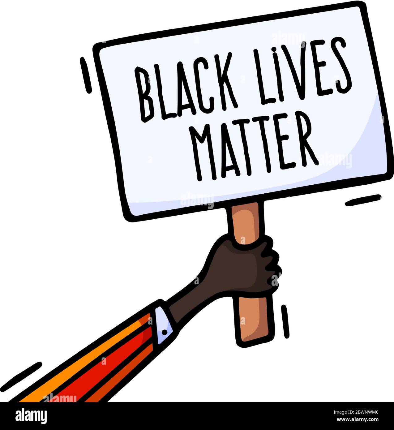Vector Picket Placard Sign Black live matter Protest. Activist protest ...