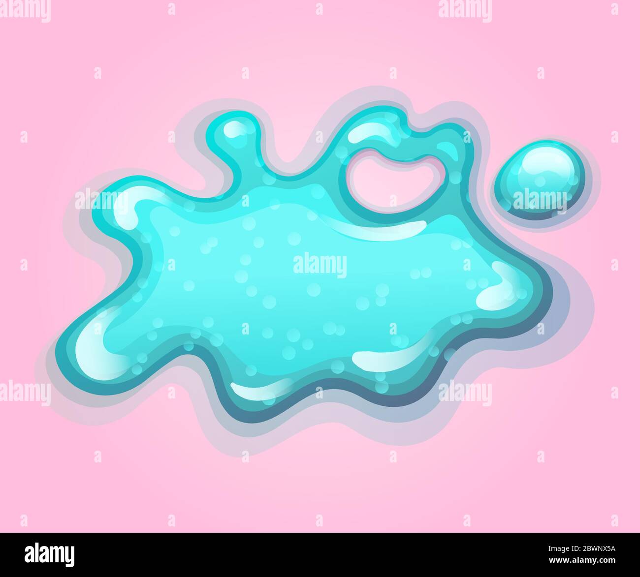 Colorful glitter slime blob vector illustration. Girly goo stain on ...